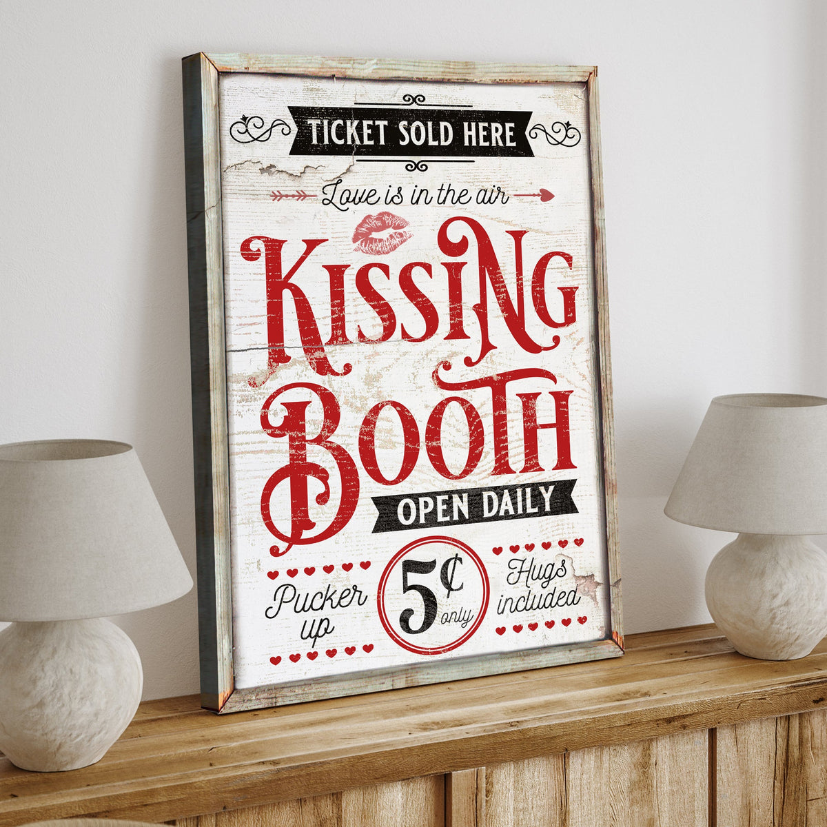 Kissing Booth Sign – Plow & Hearth