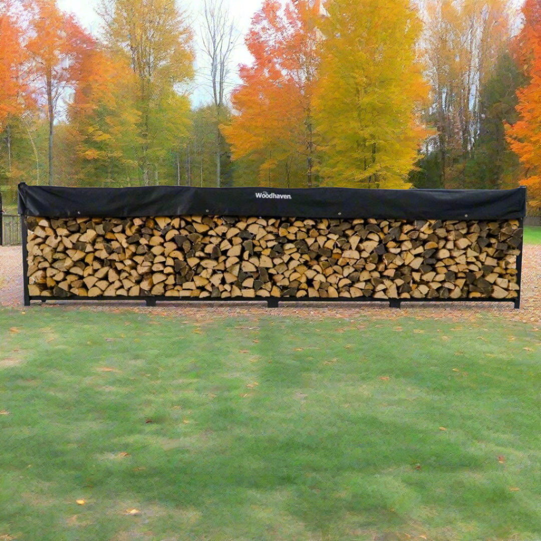 The Woodhaven 16ft Firewood Rack – Plow & Hearth
