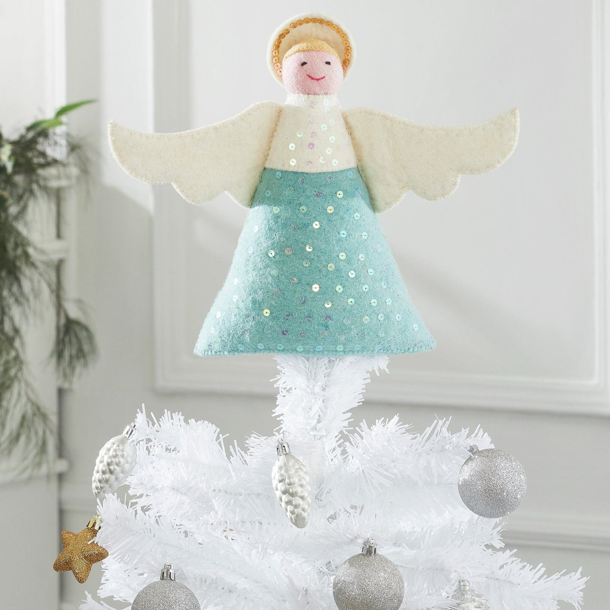 Handmade Blue Angel Christmas Tree Topper Arcadia Home – Plow & Hearth