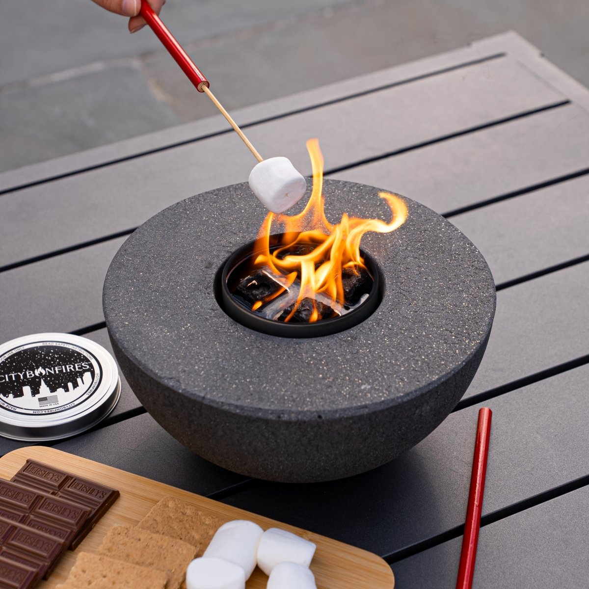 Concrete Semi-Round Fire Pit – Plow & Hearth