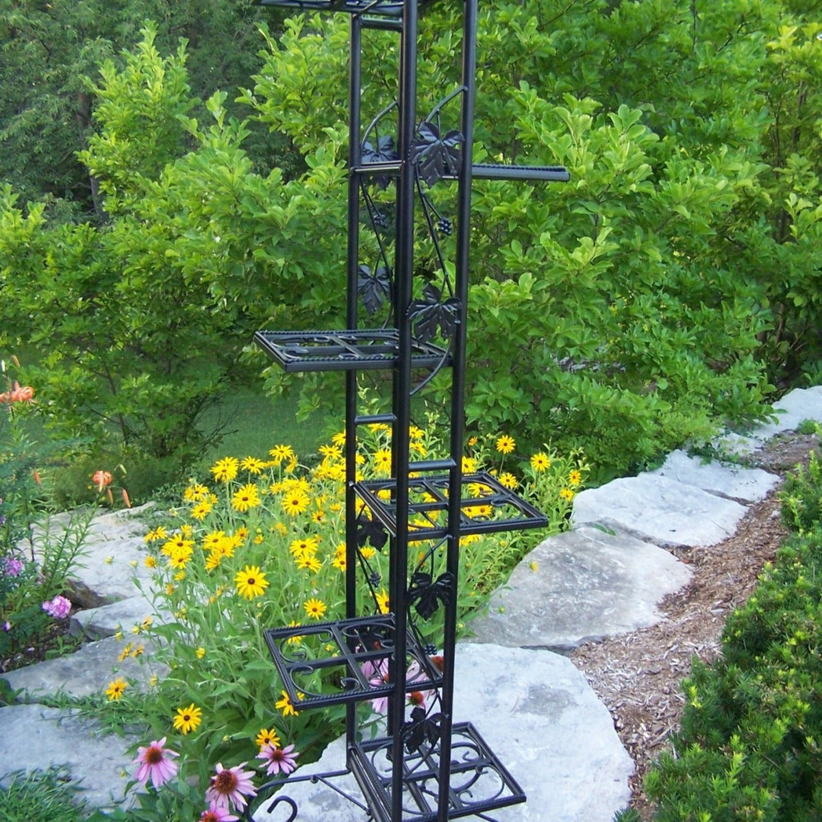 6-Tier Steel Black Plant Stand – Plow & Hearth