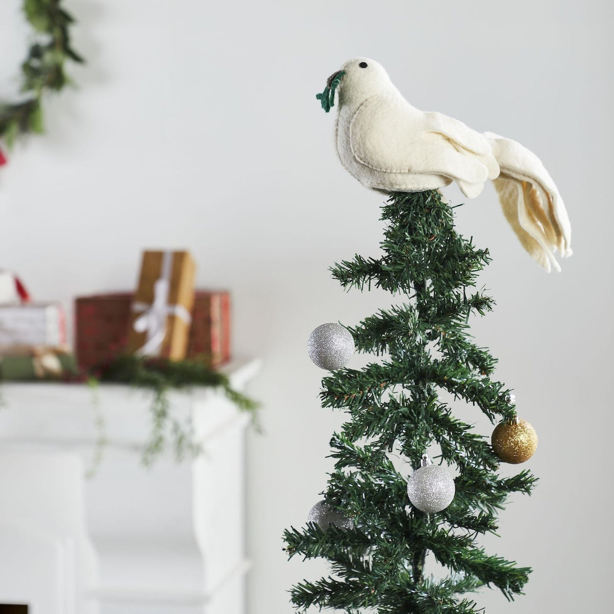 Handmade Hand Felted Wool Christmas Tree Topper - Dove Arcadia Home ...