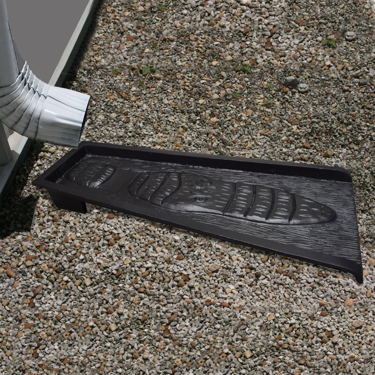 Black Alligator 24-in Cast Aluminum Downspout Gutter Splash Block ...